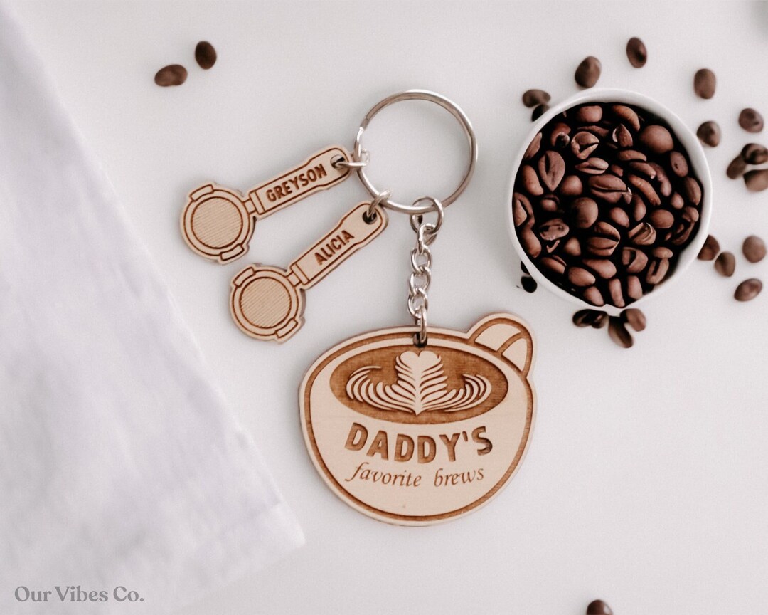 Coffee Dad Keychain Gift | Fathers Day Gift, Barista Dad, New Dad Gift ...