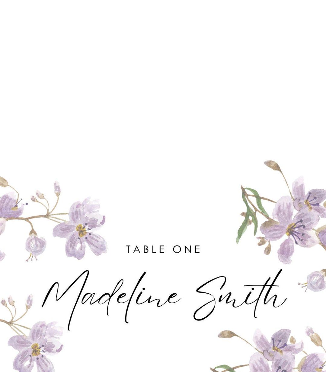 EDITABLE TEMPLATE Flowery Place Cards for Any Event - Etsy