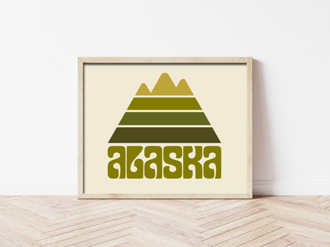 Alaska Retro Digital Print- Instant Download - 70s Art Decor - Vintage ...