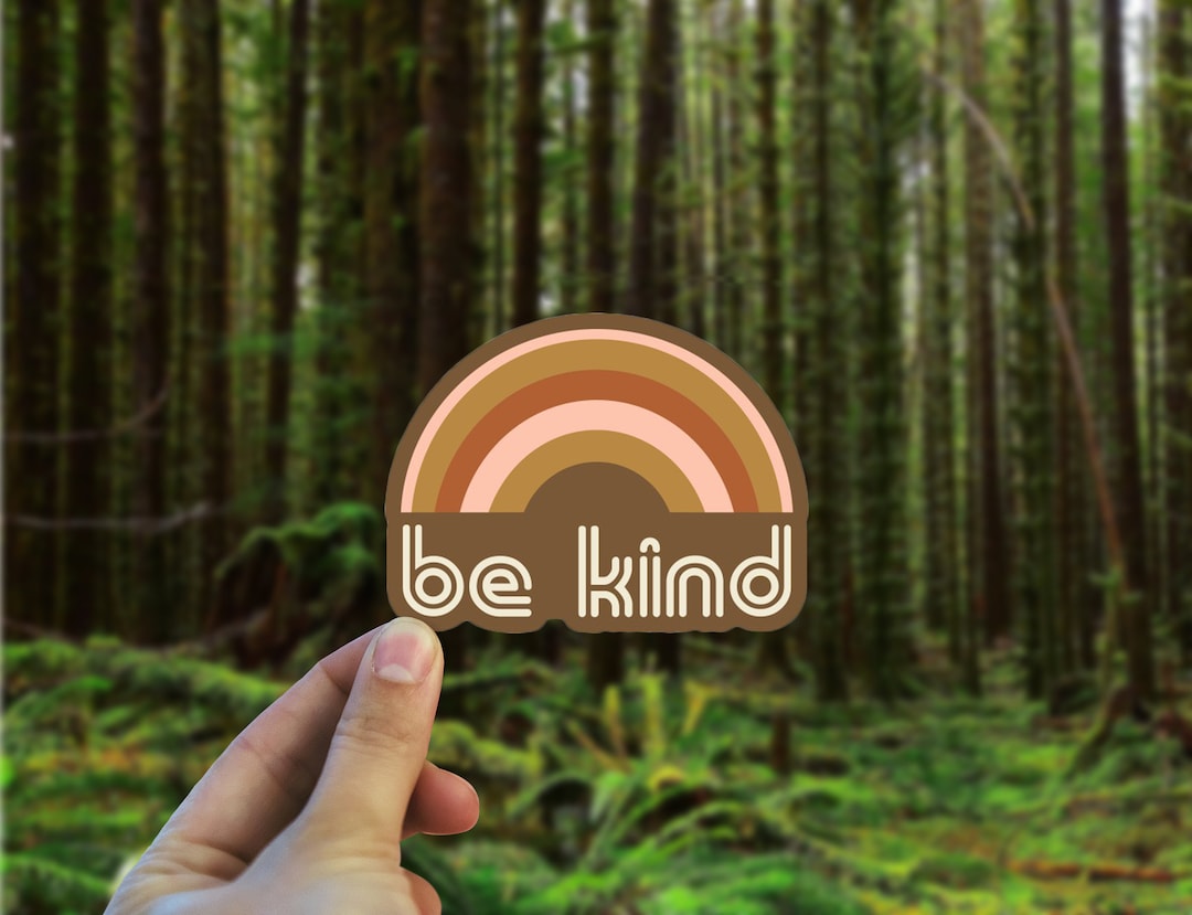 Be Kind Vinyl Decal - Weatherproof Bumper Sticker - Retro 70s Sticker ...