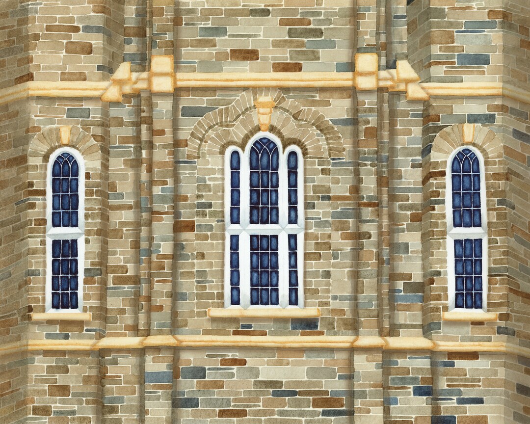 ORIGINAL Logan, Utah LDS Temple Stained Glass Watercolor LDS Temple ...