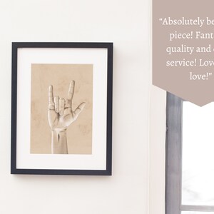 Christ Signing I Love You ASL Watercolor Art Print, Jesus Christ Saying ...