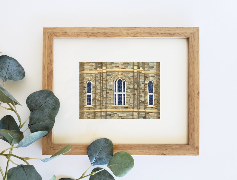 ORIGINAL Logan Utah LDS Temple Stained Glass Watercolor LDS - Etsy