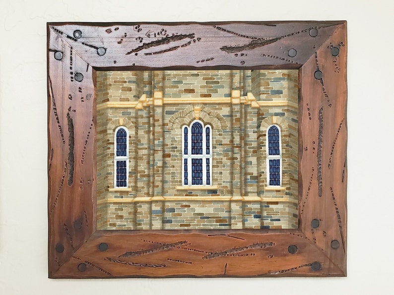 ORIGINAL Logan Utah LDS Temple Stained Glass Watercolor LDS - Etsy