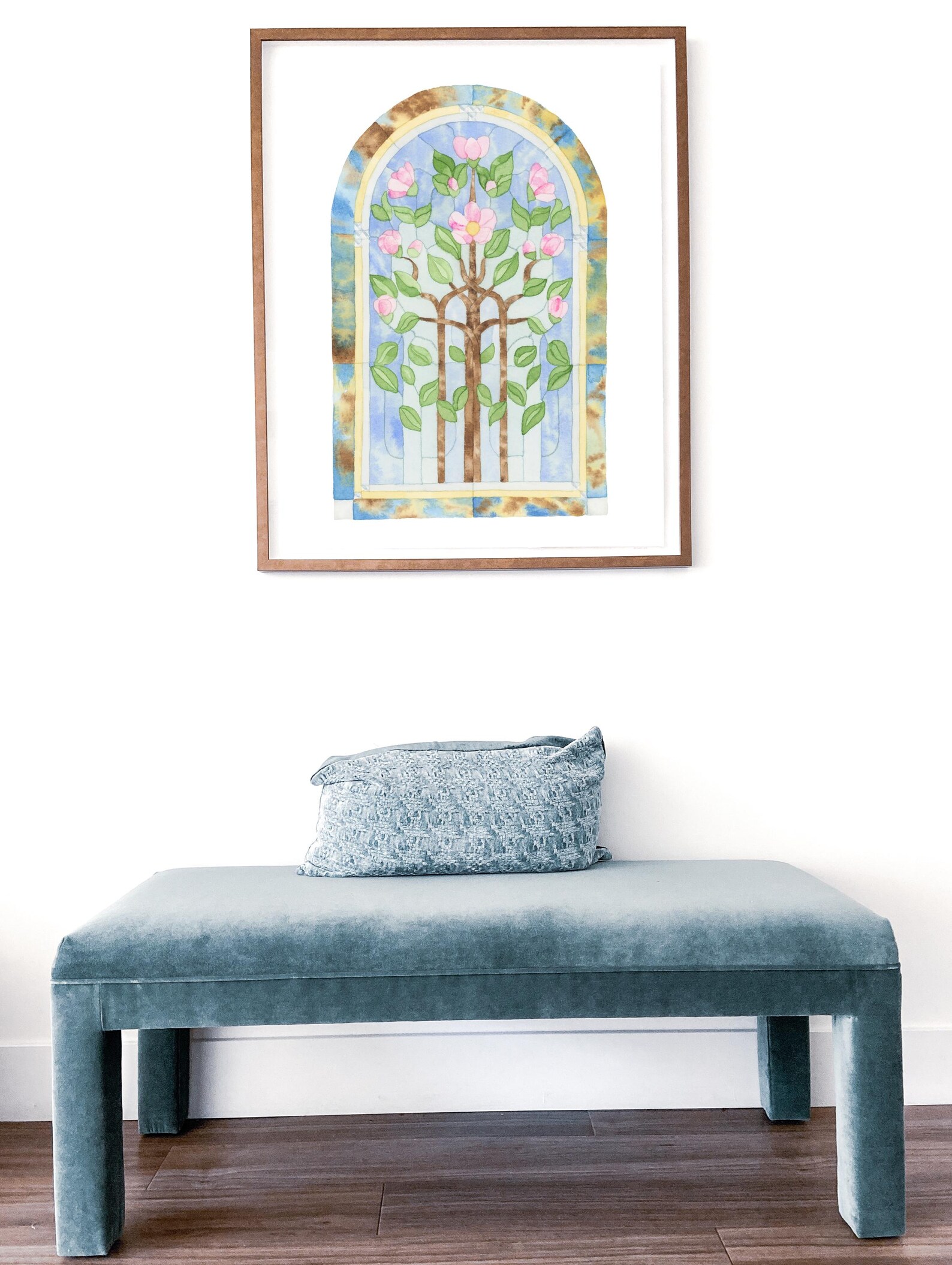 Layton, Utah LDS Temple Stained Glass Window Watercolor Art Print, LDS ...