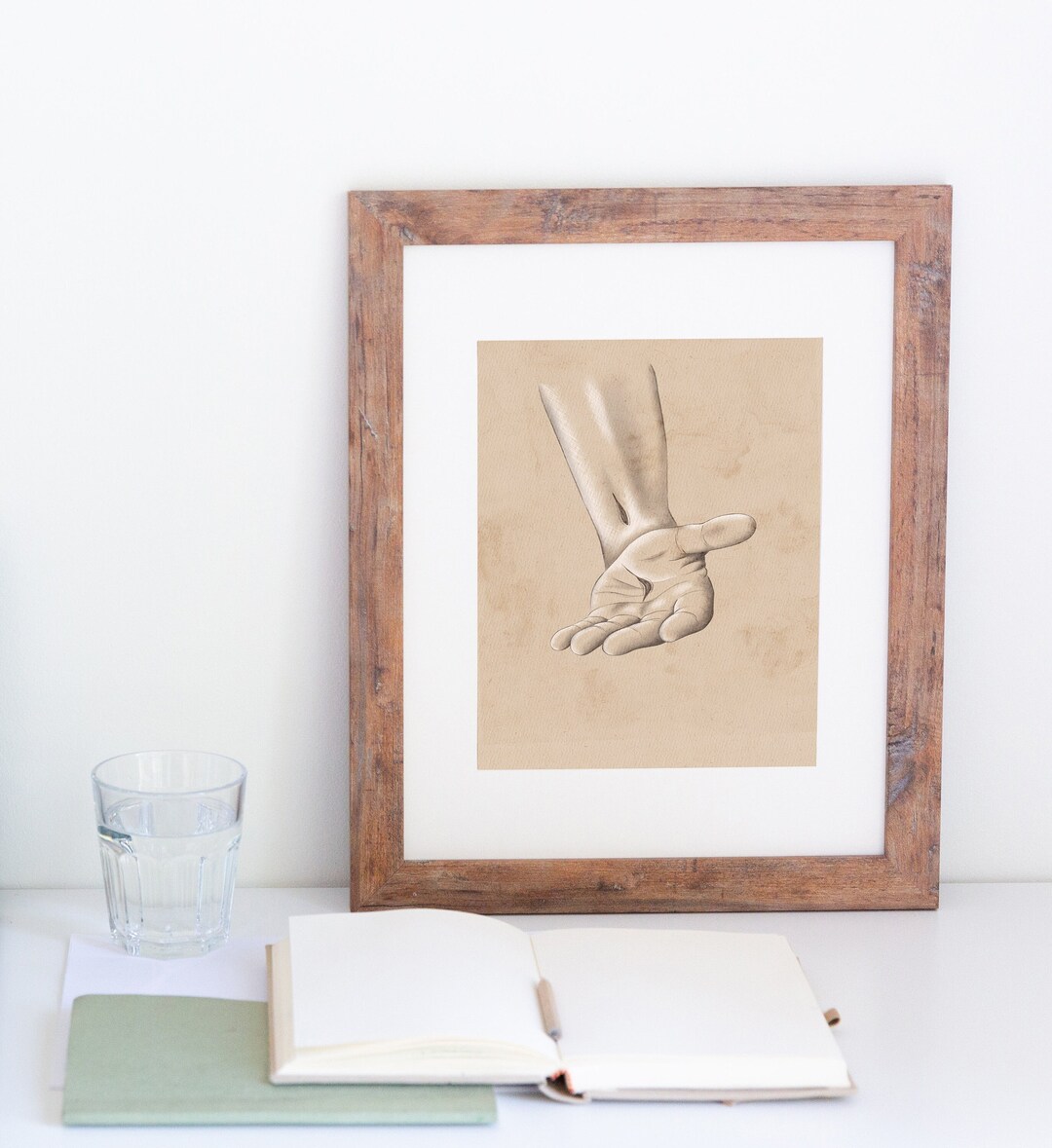 Christ Hand Reaching, Easter Drawing Art Print, Jesus Christ Uplifting ...