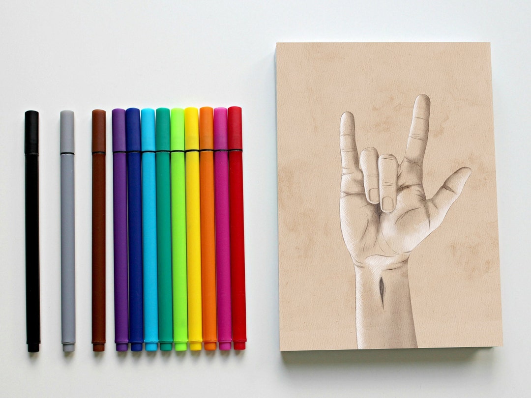 Christ Signing I Love You ASL Hardcover Notebook, Jesus Christ Saying ...