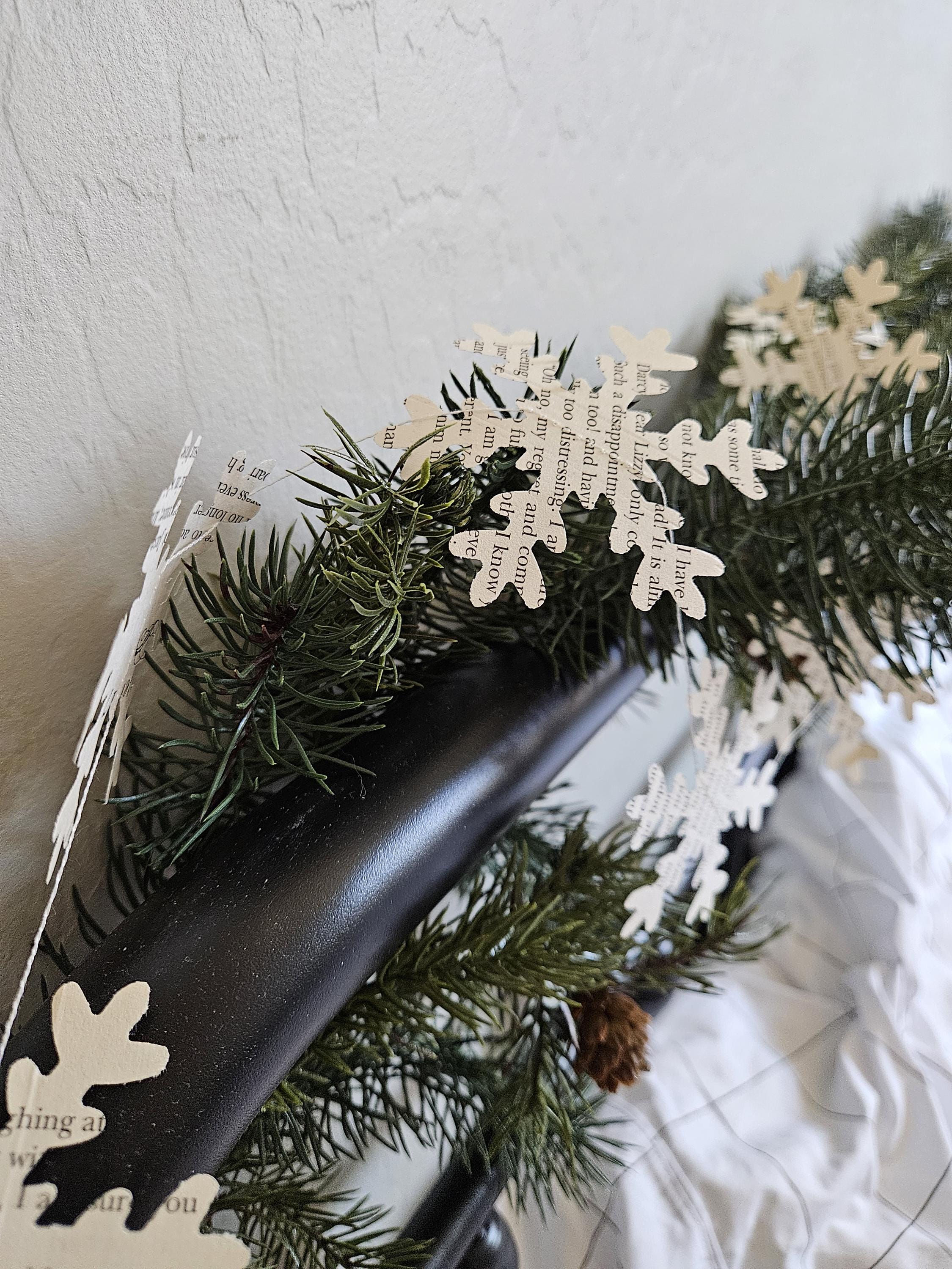 Book Page Garland, Pride and Prejudice, Upcycled Book Page Christmas ...