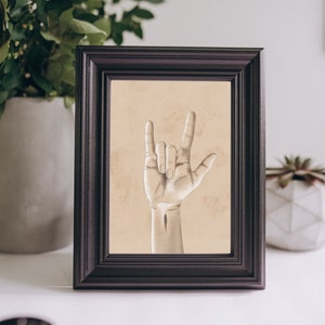 Christ Signing I Love You ASL Watercolor Art Print, Jesus Christ Saying ...