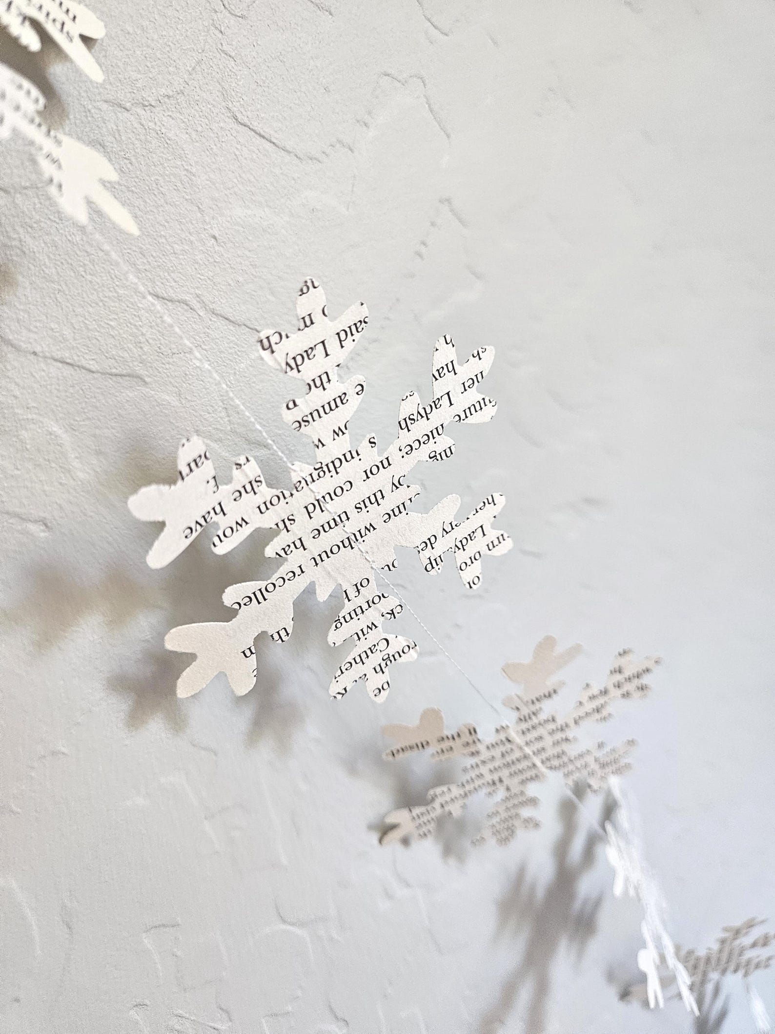 Book Page Garland, Pride and Prejudice, Upcycled Book Page Christmas ...
