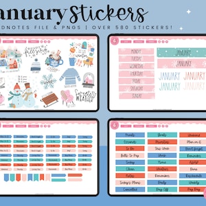 January 2023 Digital Planner Stickers | Digital Stickers | Goodnotes ...