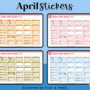 April Blooms Stickers | Spring Digital Stickers | Goodnotes Stickers ...