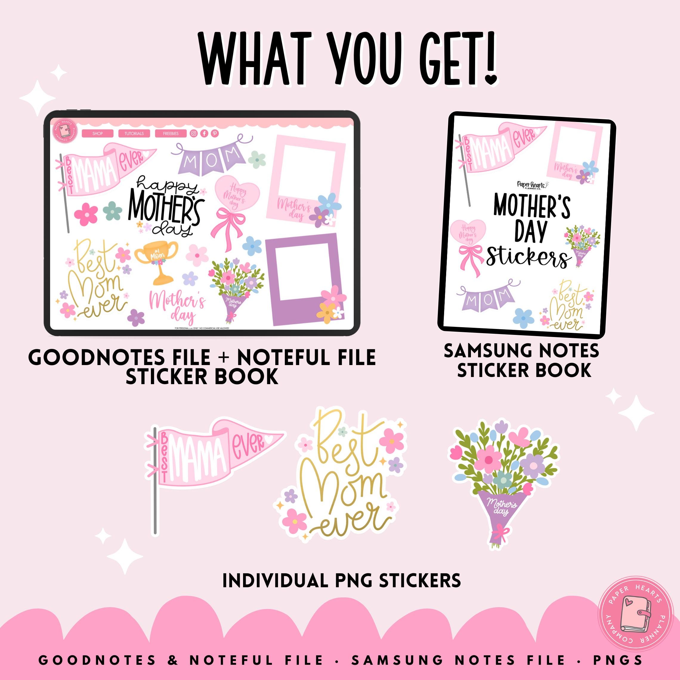 Mother's Day Stickers | Digital Stickers | Goodnotes Stickers - Etsy