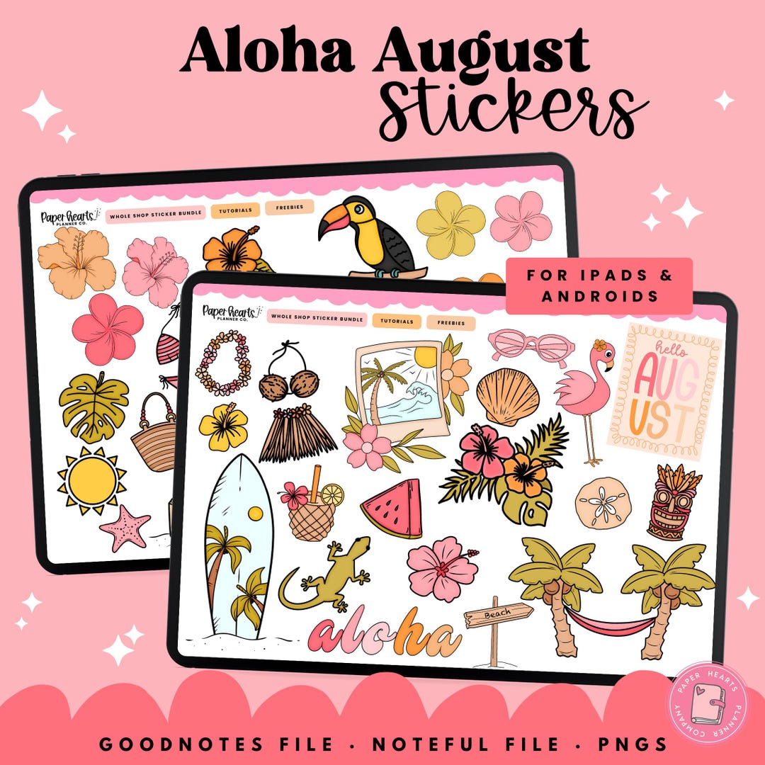 Tropical Stickers, Aloha Stickers, Beach Stickers, Hawaii Stickers ...