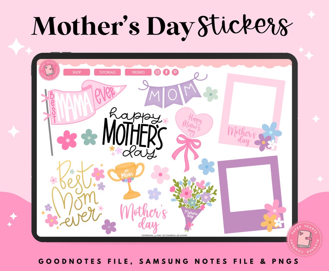 Mother's Day Stickers | Digital Stickers | Goodnotes Stickers - Etsy