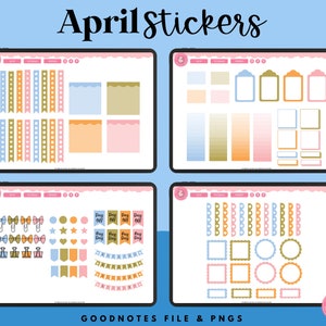 April Blooms Stickers | Spring Digital Stickers | Goodnotes Stickers ...