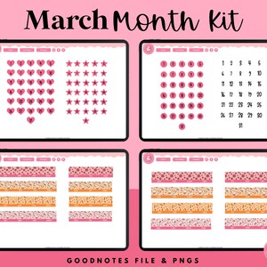 March Stickers | Easter Stickers | Month Kit Stickers | Goodnotes ...