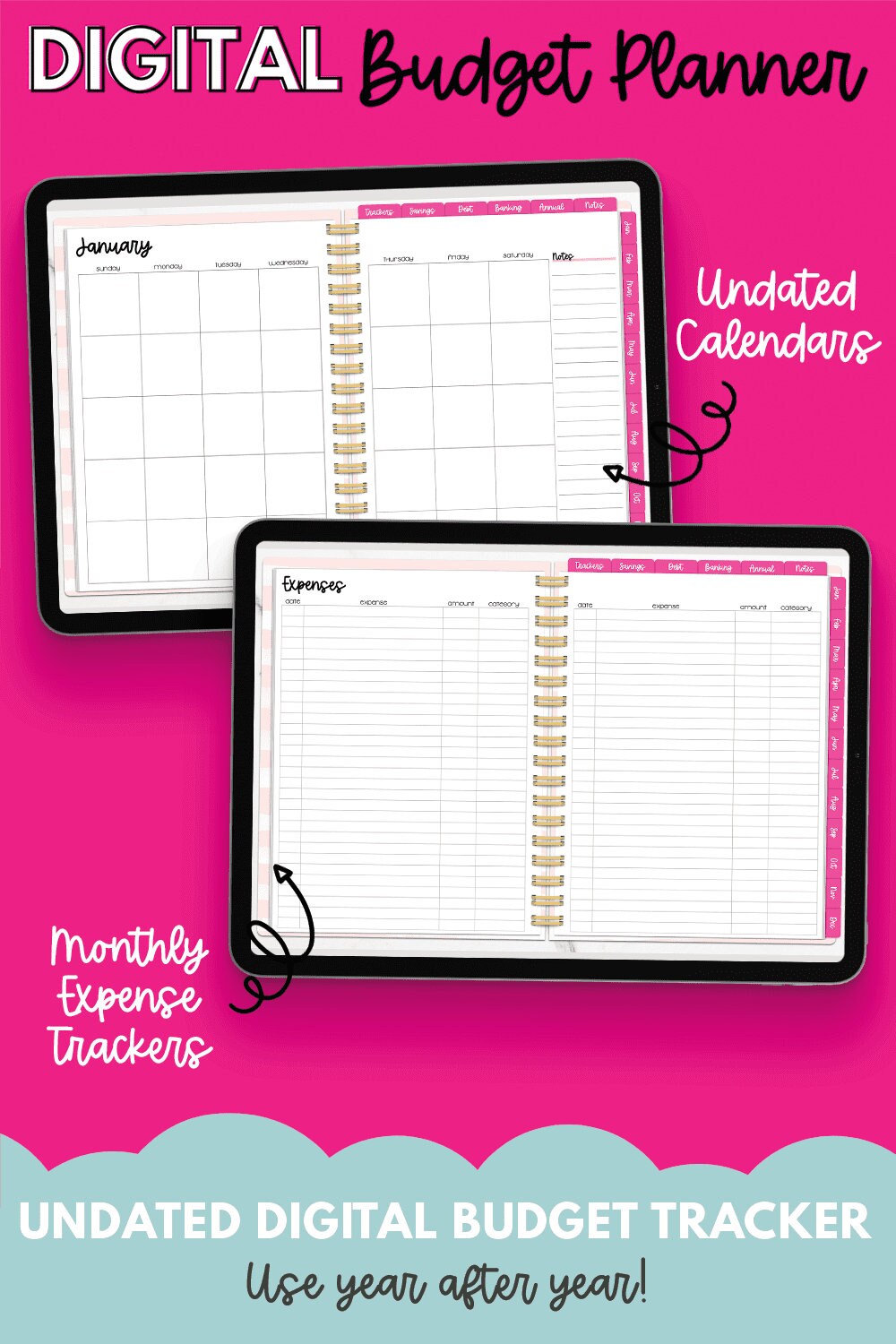 Digital Budget Planner Digital Budget Tracker Goodnotes | Etsy