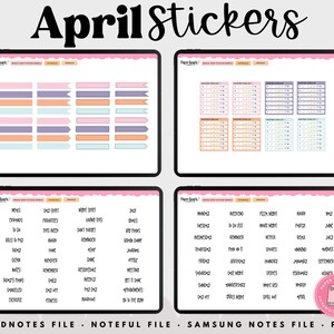 April Stickers, Easter Stickers, Spring Stickers, Digital Stickers ...