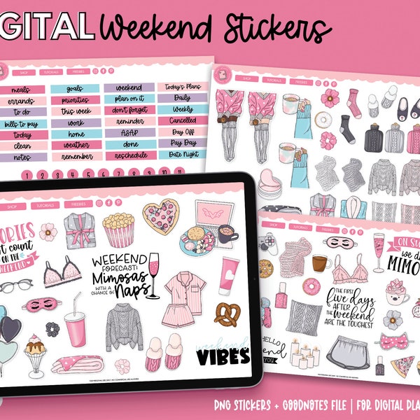 Weekend Stickers - Etsy