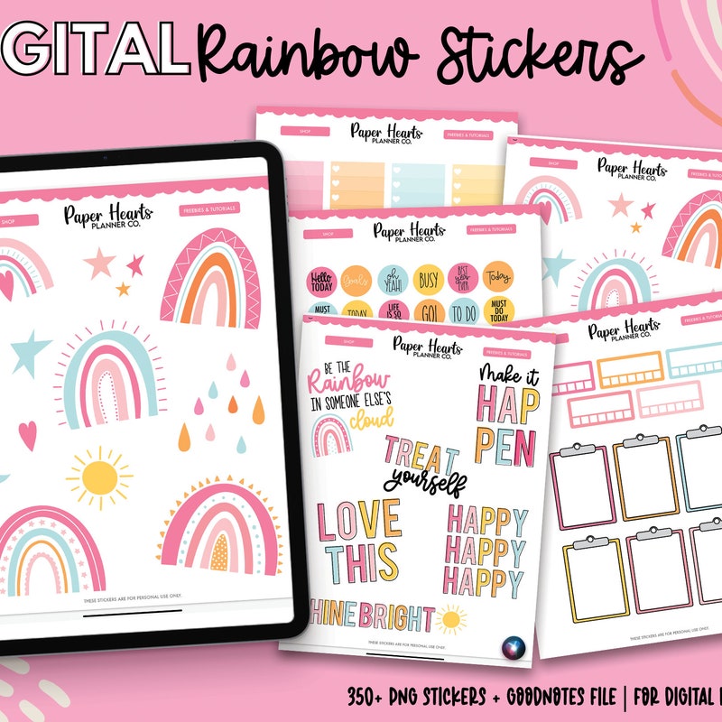 Rainbow Stickers - Etsy