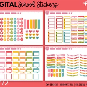 School Stickers Digital Stickers Goodnotes Stickers PNG Stickers - Etsy