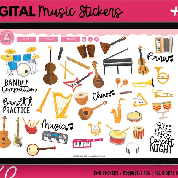 Music Sticker - Etsy