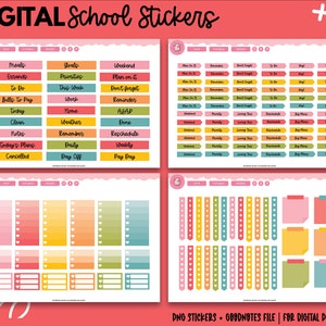 School Stickers Digital Stickers Goodnotes Stickers PNG - Etsy