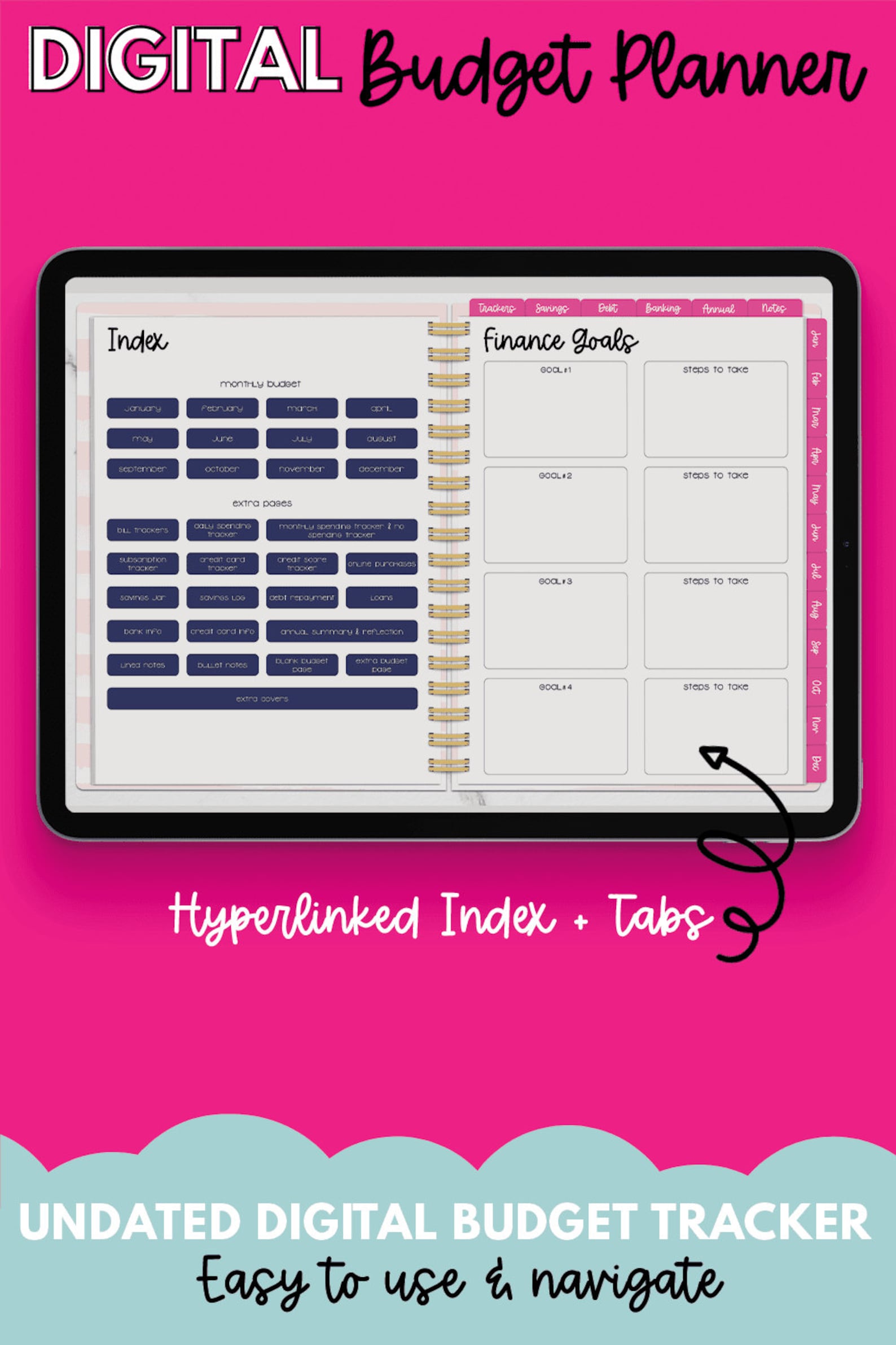 Digital Budget Planner Digital Budget Tracker Goodnotes | Etsy