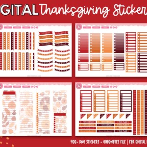 Thanksgiving Stickers Digital Thanksgiving Sticker Set Goodnotes ...