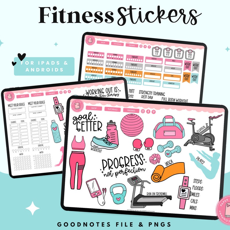 Fitness Stickers - Etsy