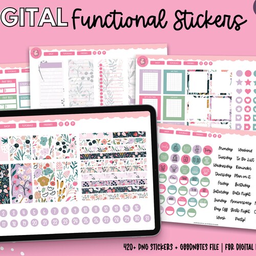 Functional Digital Planner Stickers Goodnotes Stickers - Etsy