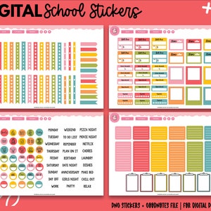 School Stickers Digital Stickers Goodnotes Stickers PNG Stickers - Etsy