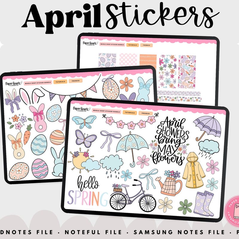 Spring Stickers - Etsy