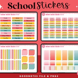 School Stickers | Digital Stickers | Goodnotes Stickers | PNG Stickers ...