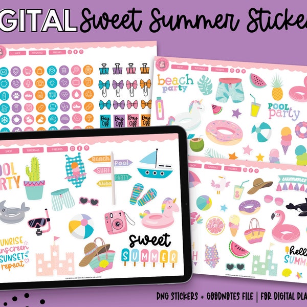 Summer Stickers - Etsy