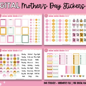 Mother's Day Stickers Digital Stickers Goodnotes - Etsy