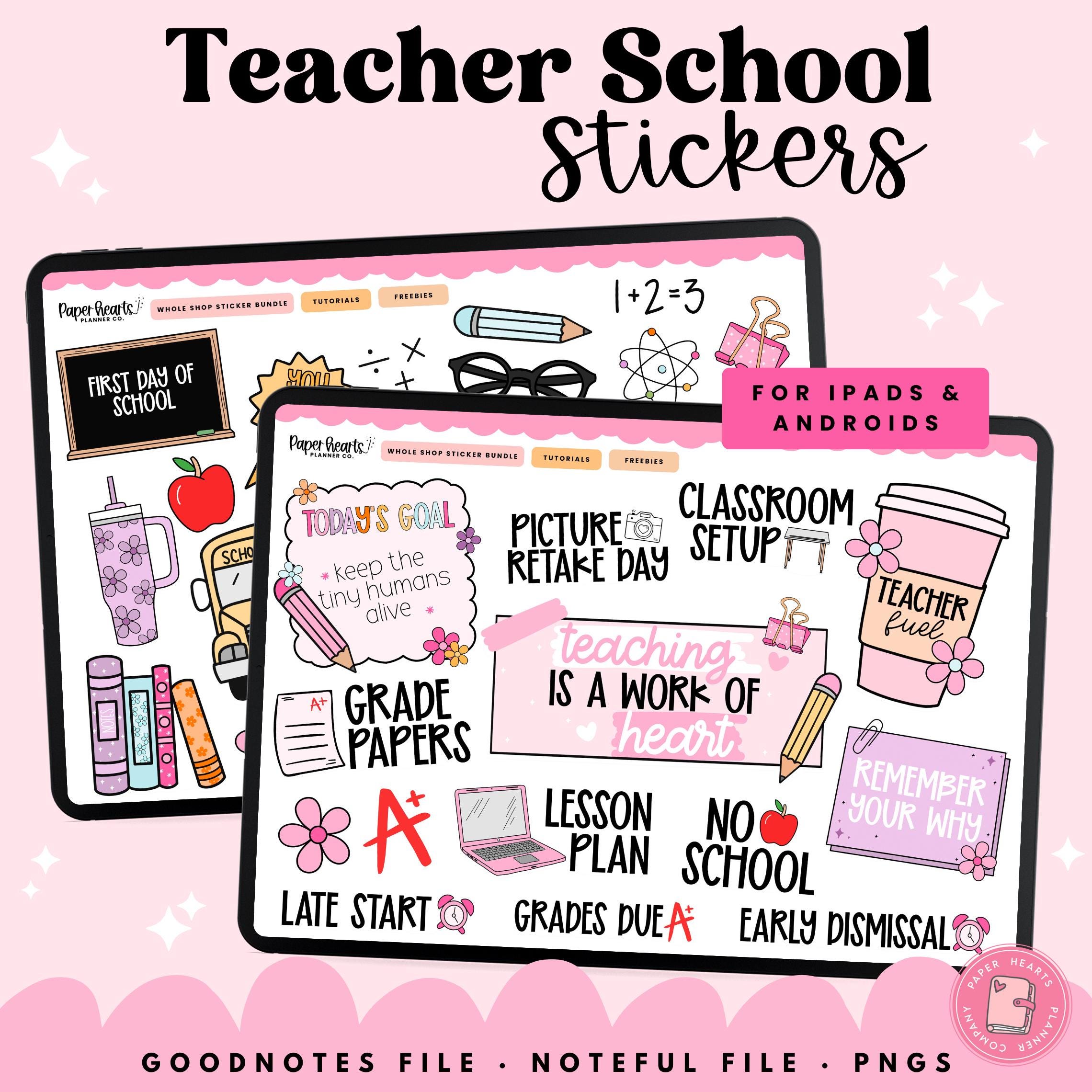 Teacher Stickers, School Stickers, Back to School Stickers, Digital ...