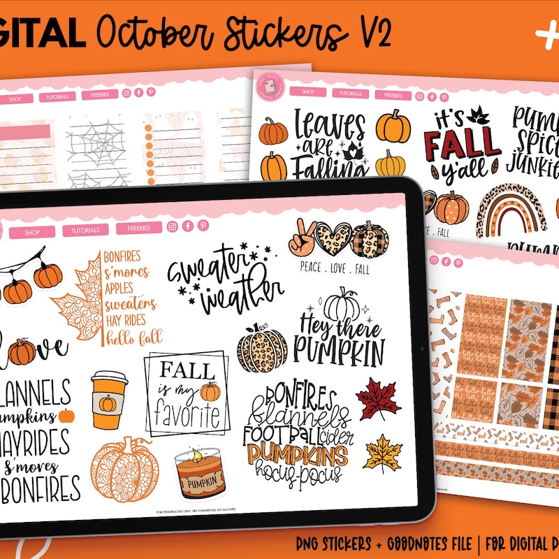 Cute October Clipart - Etsy