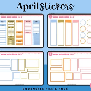 April Blooms Stickers | Spring Digital Stickers | Goodnotes Stickers ...