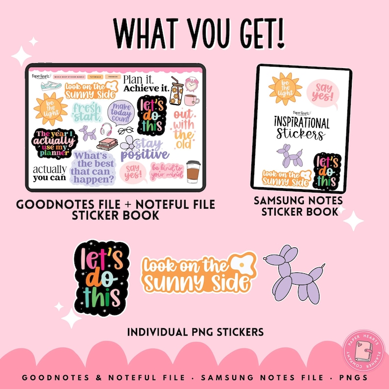 Inspirational & Motivational Digital Stickers for Digital Planning ...