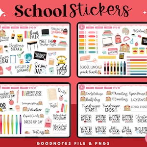 School Stickers | Digital Stickers | Goodnotes Stickers | PNG Stickers ...