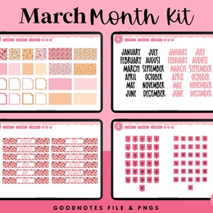 March Stickers | Easter Stickers | Month Kit Stickers | Goodnotes ...