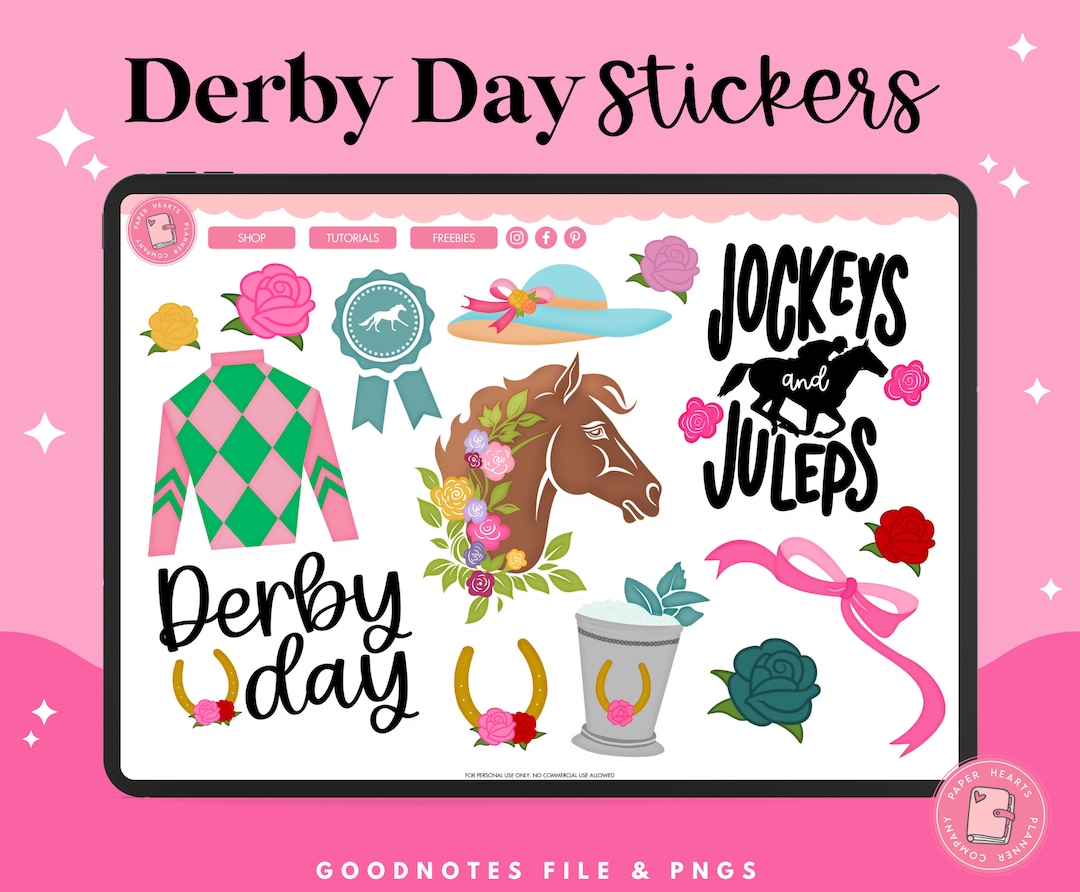 Derby Day Stickers | Derby Digital Stickers | Goodnotes Stickers | PNG ...