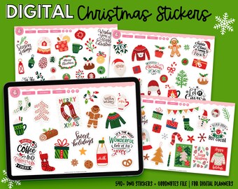 Christmas Goodnotes Stickers/ Winter Digital Stickers/ - Etsy