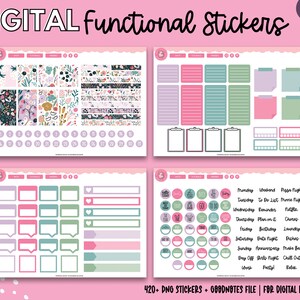 Functional Digital Planner Stickers | Goodnotes Stickers | Planner ...