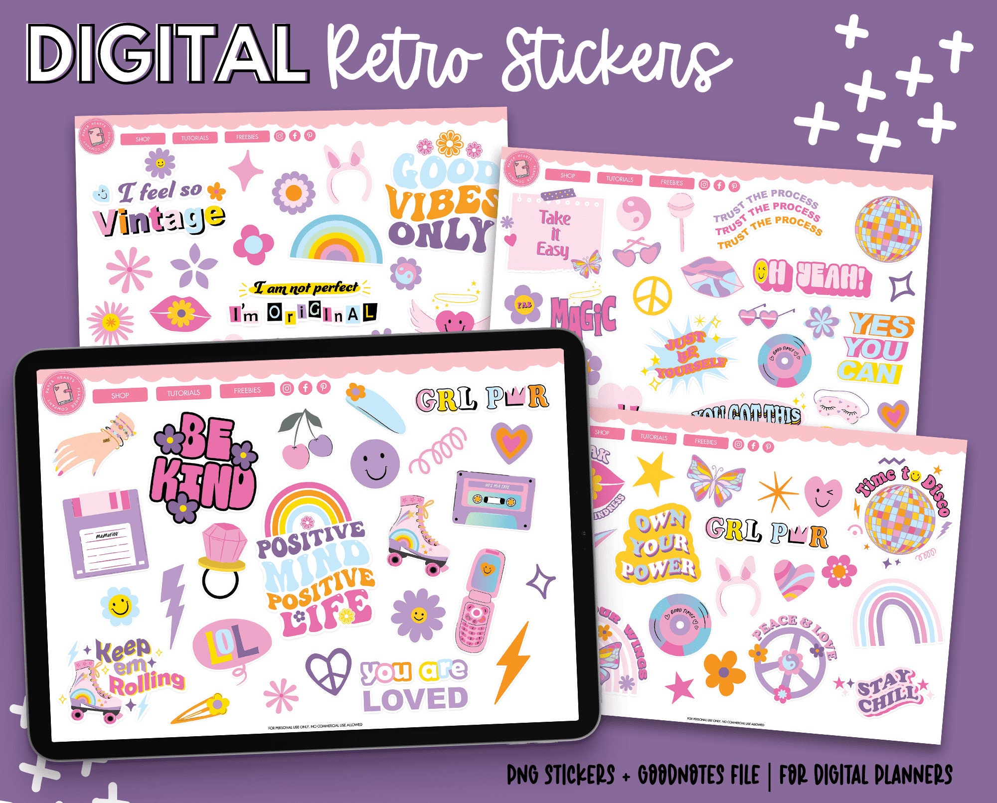 Retro Stickers 80s Stickers 90s Stickers Positive - Etsy