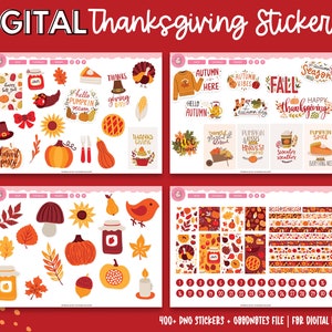 Thanksgiving Stickers Digital Thanksgiving Sticker Set Goodnotes ...
