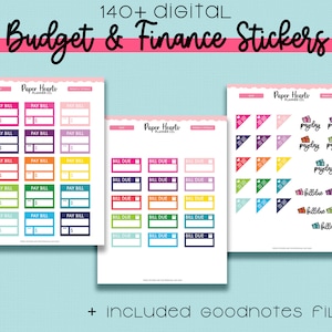 Budget Digital Stickers | Finance Digital Stickers | Goodnotes Stickers ...
