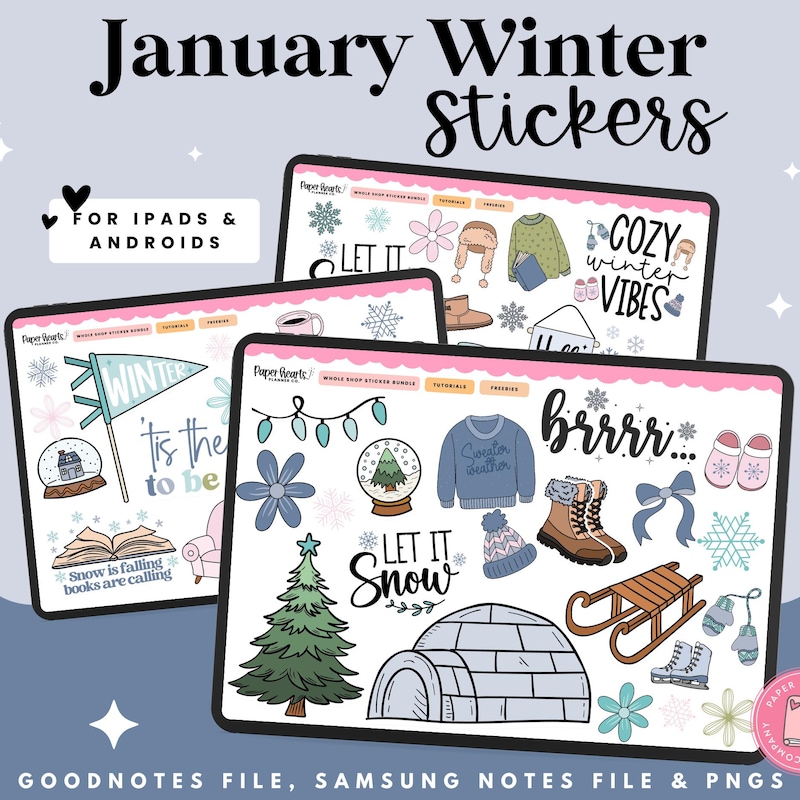 Png January Stickers - Etsy